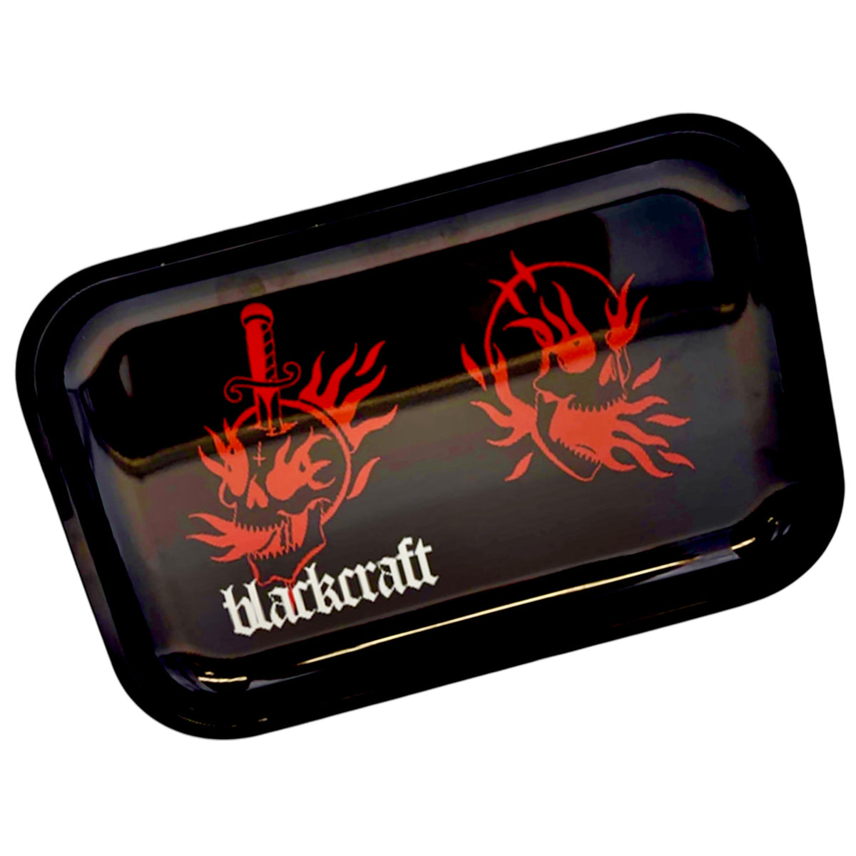 Blackcraft Hellbound Medium Rolling Tray – Smoke Glass Vape
