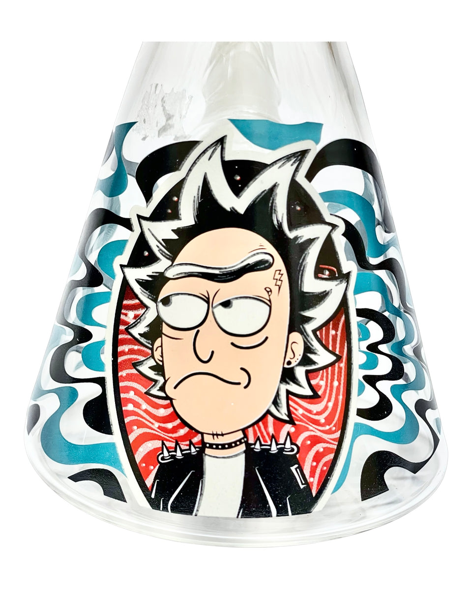 Punk Rick Sanchez Glass Beaker Bong – Smoke Glass Vape