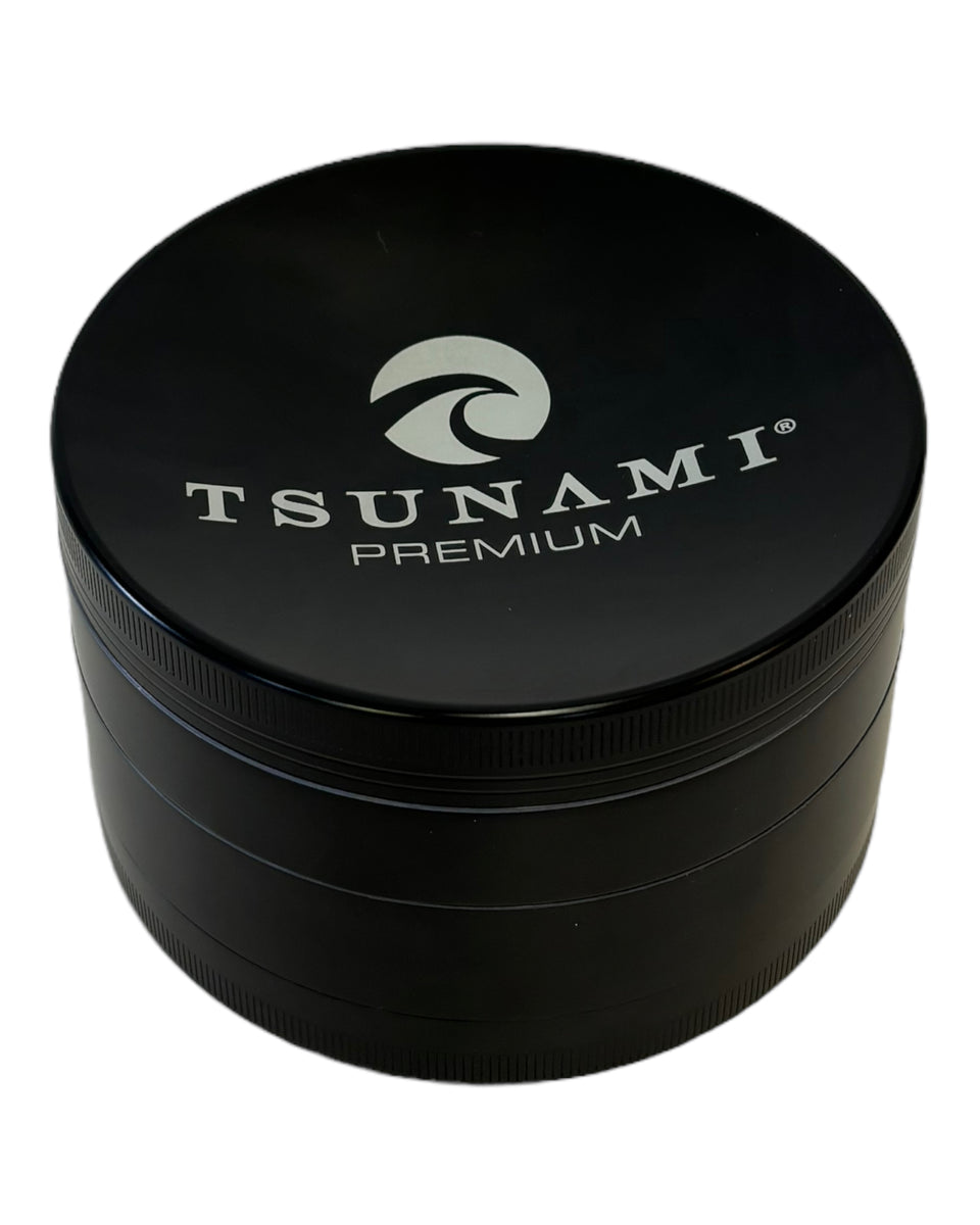 Tsunami Large Concave Metal Grinder 100mm – Smoke Glass Vape