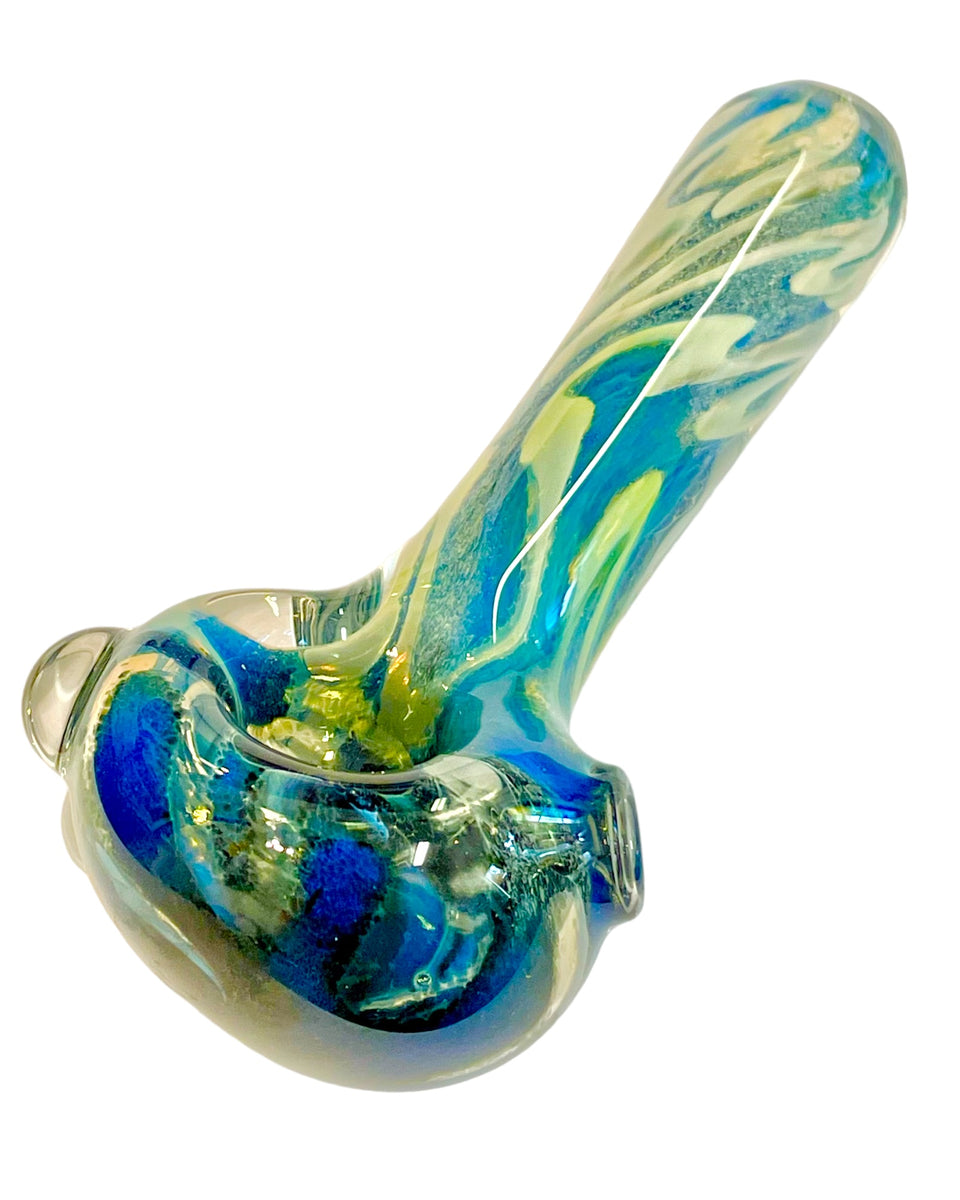 Frit Inside Out Ghost Spoon Hand Pipe – Smoke Glass Vape