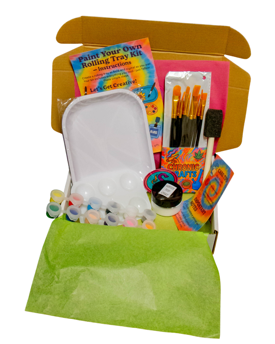 Paint Your Own Rolling Tray Kit – Smoke Glass Vape