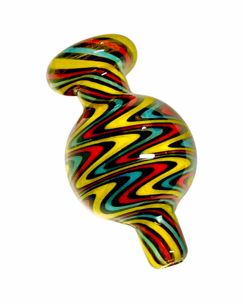 Multicolor Spiral Carb Cap – Smoke Glass Vape