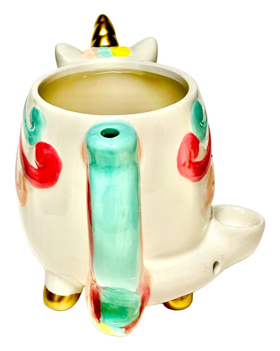 Unicorn Ceramic Mug Pipe – Smoke Glass Vape