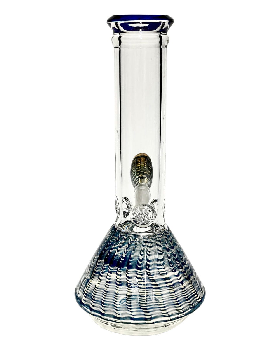 Colored Ripple Glass Beaker Bong – Smoke Glass Vape
