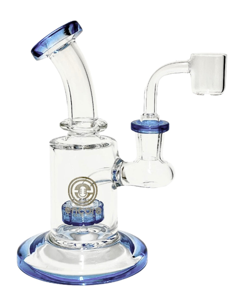 Encore Color Showerhead Dab Rig – Smoke Glass Vape